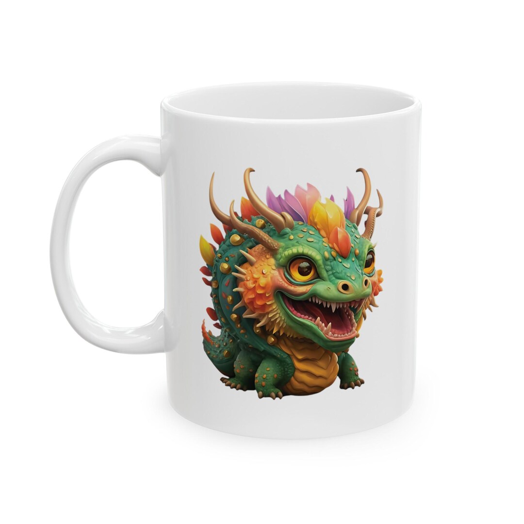 Adorable Creature Mug Coffee Mug Cute Dragon Tea Cup 11oz 15oz - Etsy