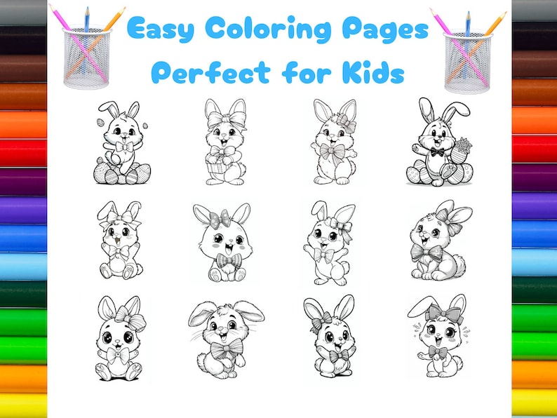 Easy COLORING PAGES for KIDS Printable, Children's and Preschoolers. Simple Designs for Coloring ...