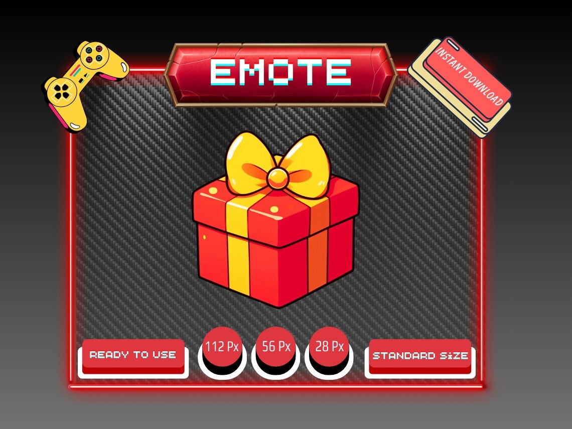 Emote Gift Box Static Emote Twitch Emote Discord Emote Transparent ...