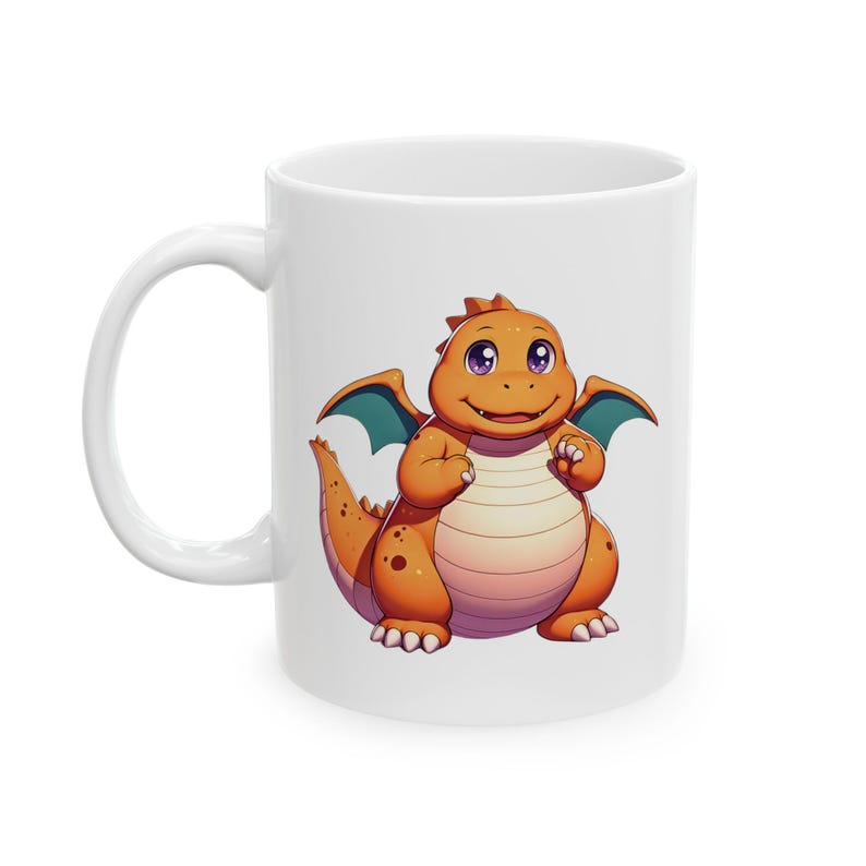 Dragon Print Mug Coffee Mug Cute Dragon Tea Cup 11oz 15oz - Etsy