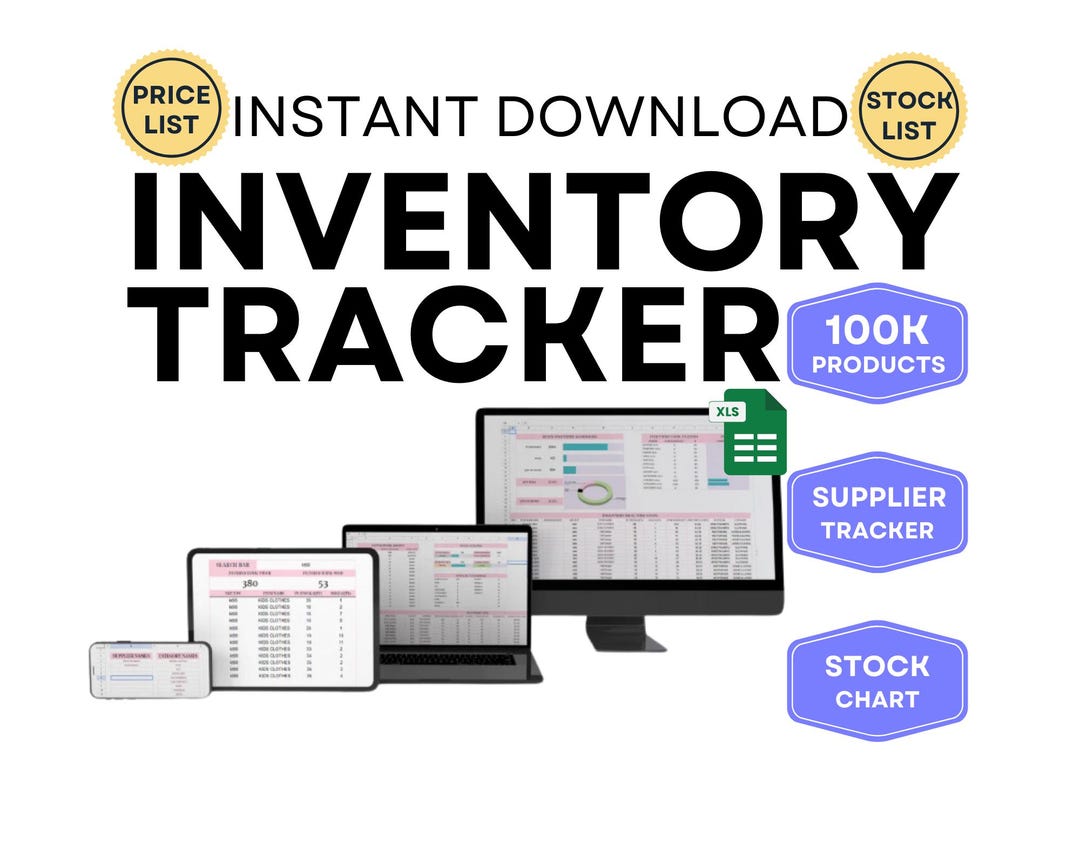 INVENTORY TRACKER Small Business Planner Sheet | Stock Tracking Spreadsheet | Business Stock ...
