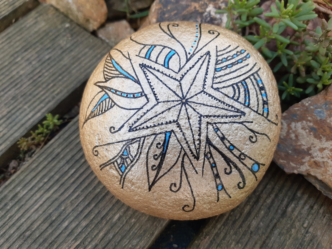 Pebble, Decorative Stone, Paperweight, Hand-painted Door Wedge ...