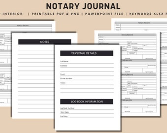 Notary Journal Pdf Printable - Etsy