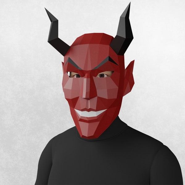 Papercraft Devil Mask - Etsy