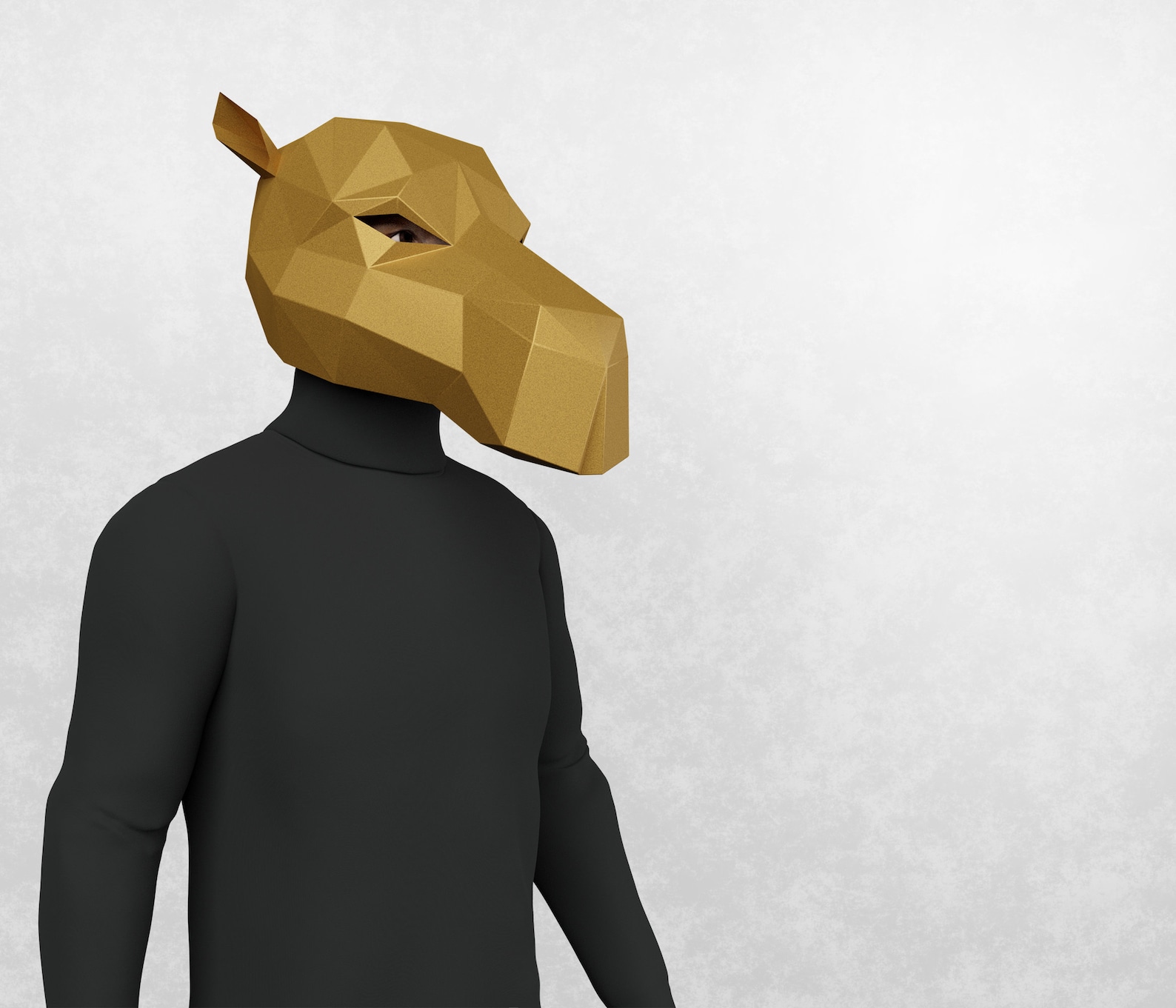 Camel Papercraft Mask, DIY Digital Mask Template, Low Poly 3d Mask,stag ...
