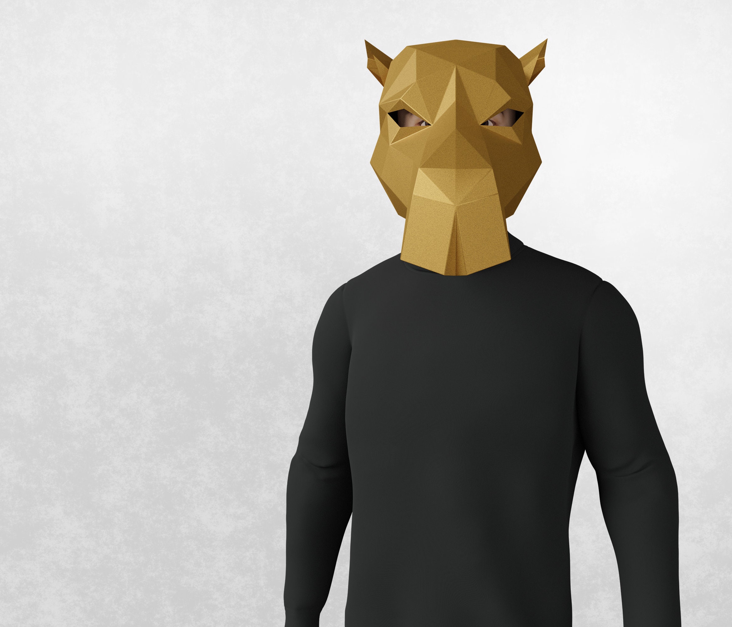 Camel Papercraft Mask, DIY Digital Mask Template, Low Poly 3d Mask,stag ...