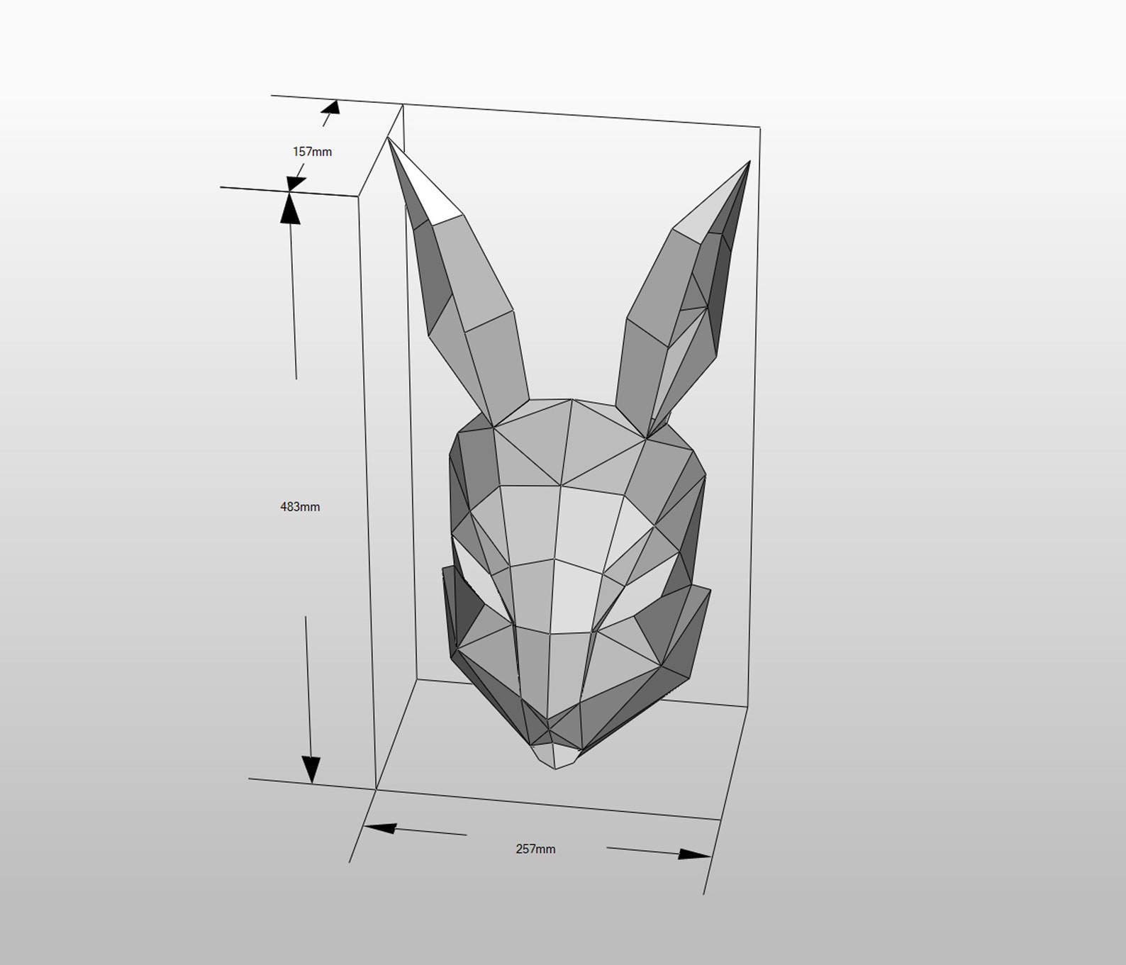 Easter Bunny Papercraft Mask,diy Easter and Halloween Digital Mask ...
