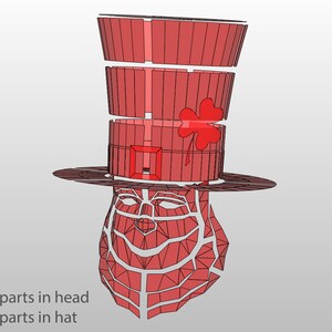 St Patrick Mask + Hat, Papercraft Digital Template, St Patrick ...