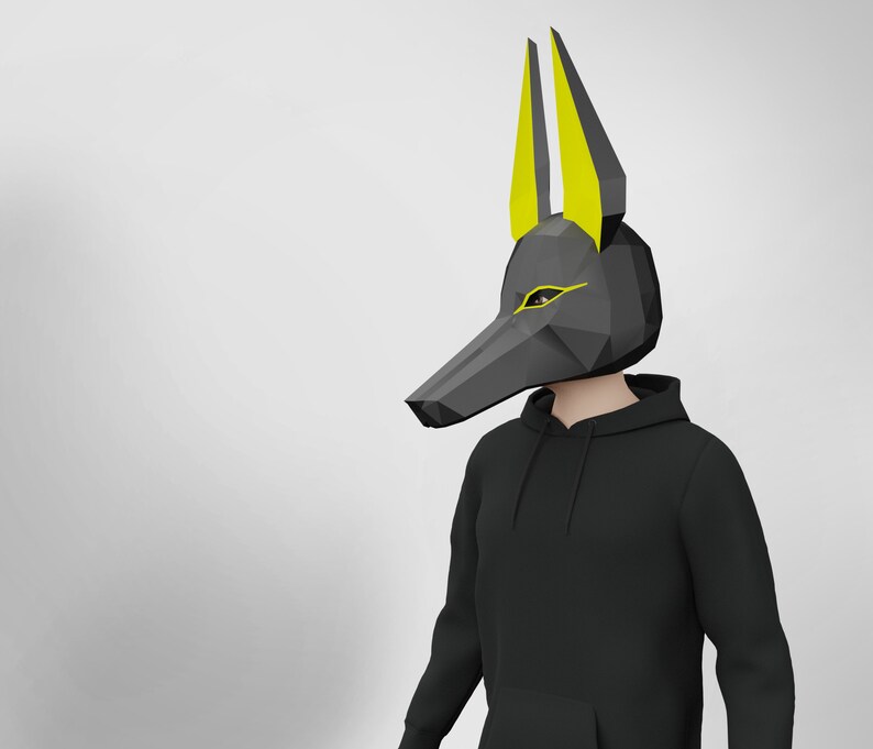 God Anubis Papercraft Mask,diy, Party and Halloween Digital Mask ...