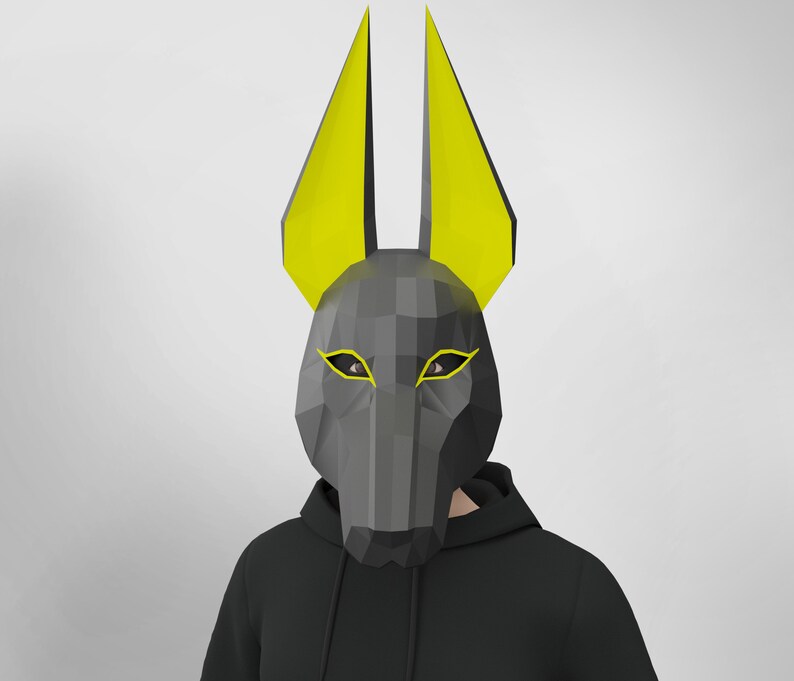 God Anubis Papercraft Mask,diy, Party and Halloween Digital Mask ...