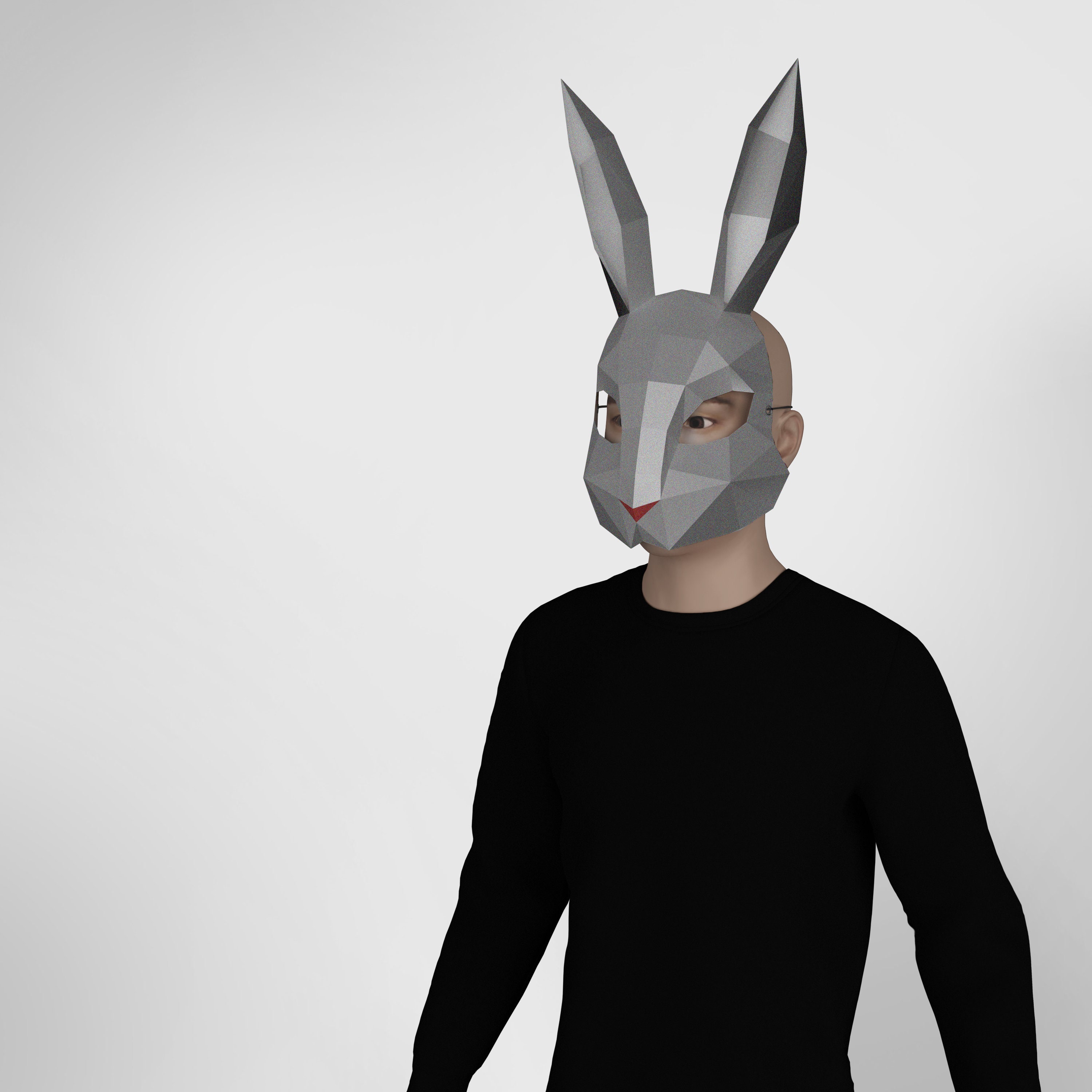 Rabbit Papercraft Maskdiy Easter and Halloween Digital Mask - Etsy ...