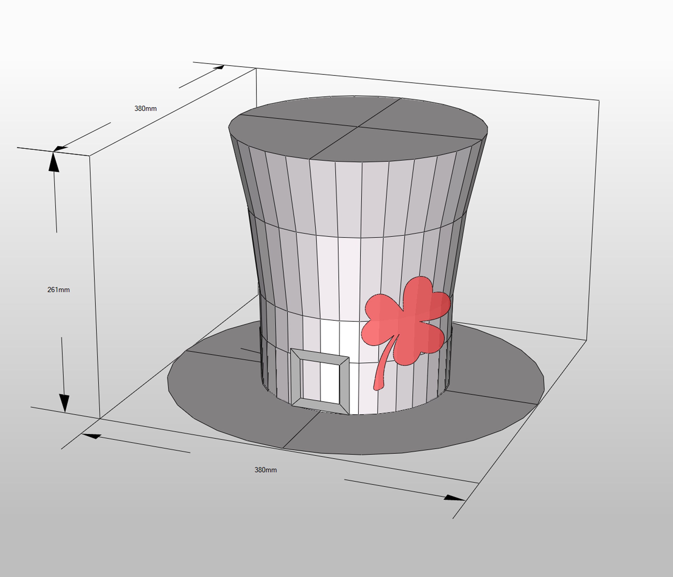 St Patrick Irish Hat, Papercraft Digital Template, St Patrick ...