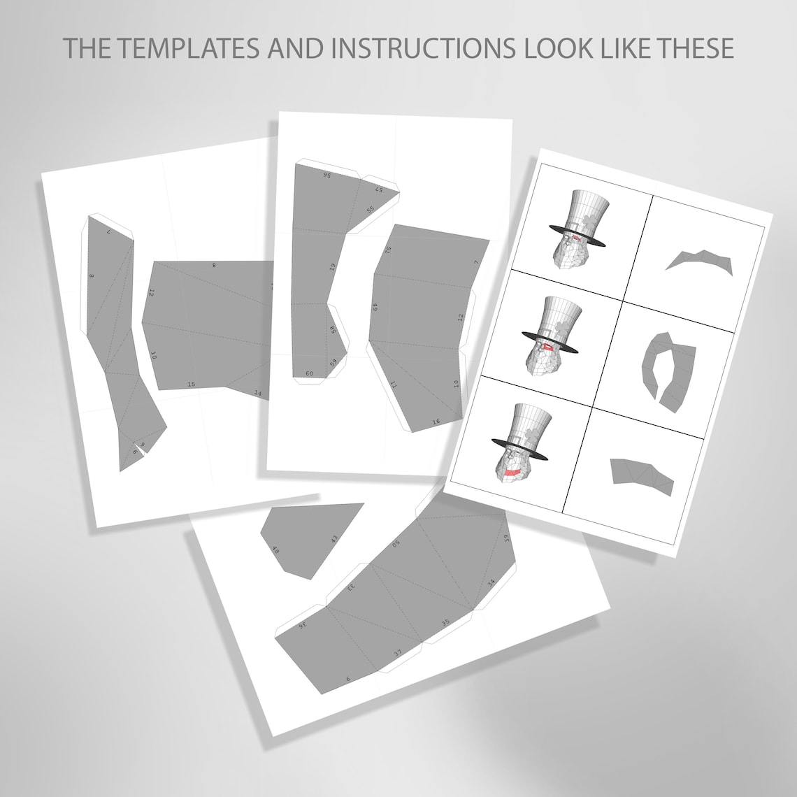 St Patrick Mask + Hat, Papercraft Digital Template, St Patrick ...