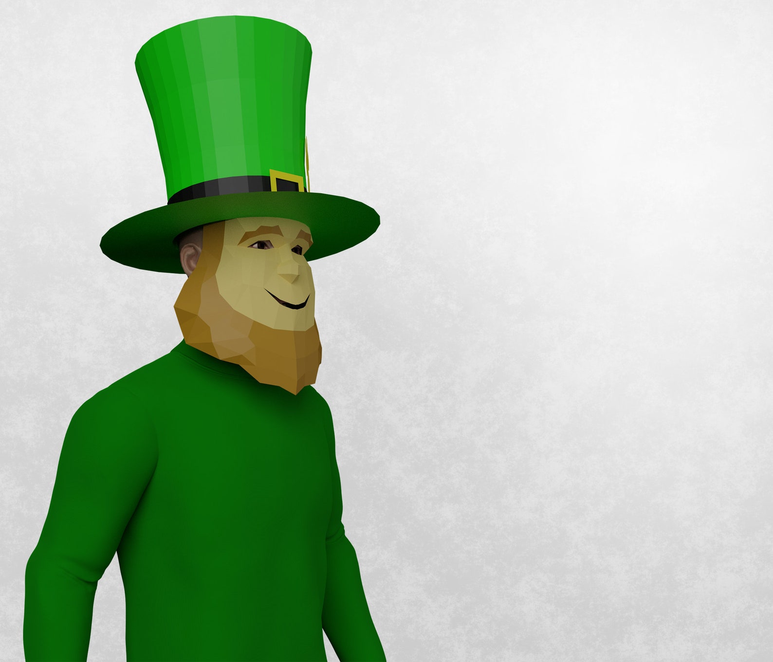 St Patrick Mask + Hat, Papercraft Digital Template, St Patrick ...