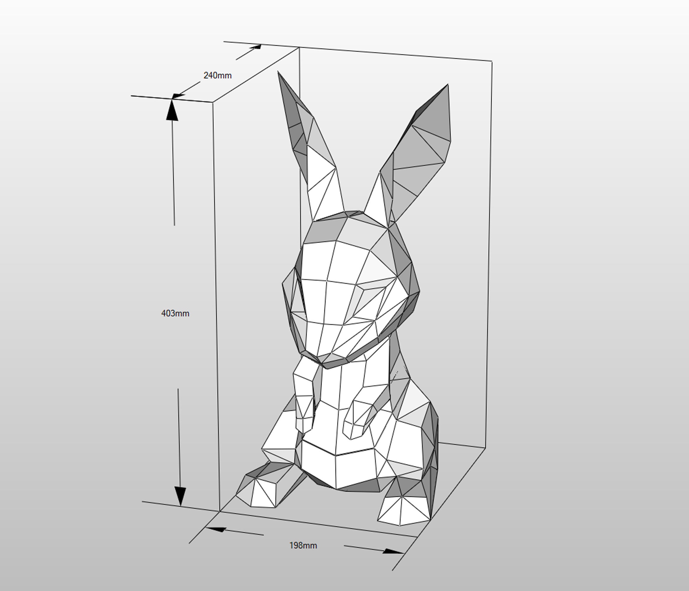 Easter Bunny Candy Jar 3d Papercraft Model, Easter Papercraft, Easter ...