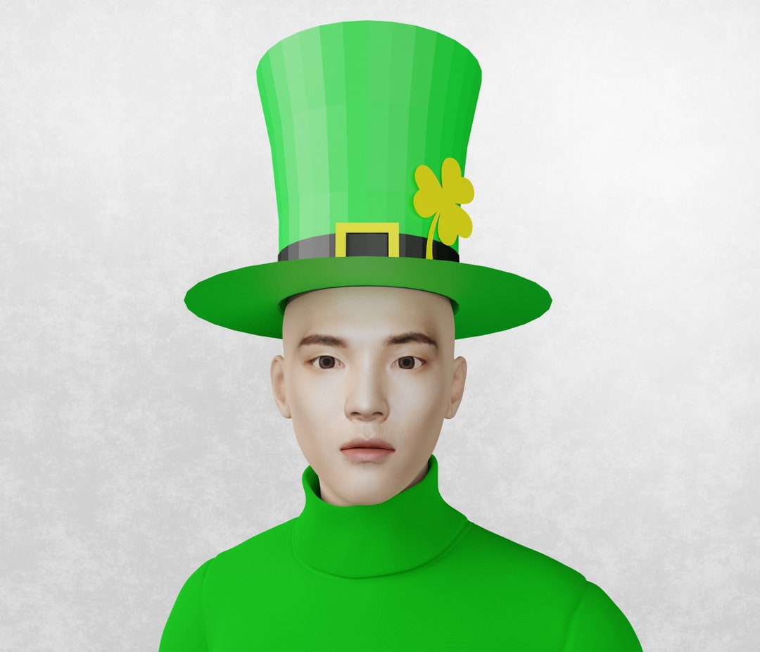 St Patrick Irish Hat, Papercraft Digital Template, St Patrick ...