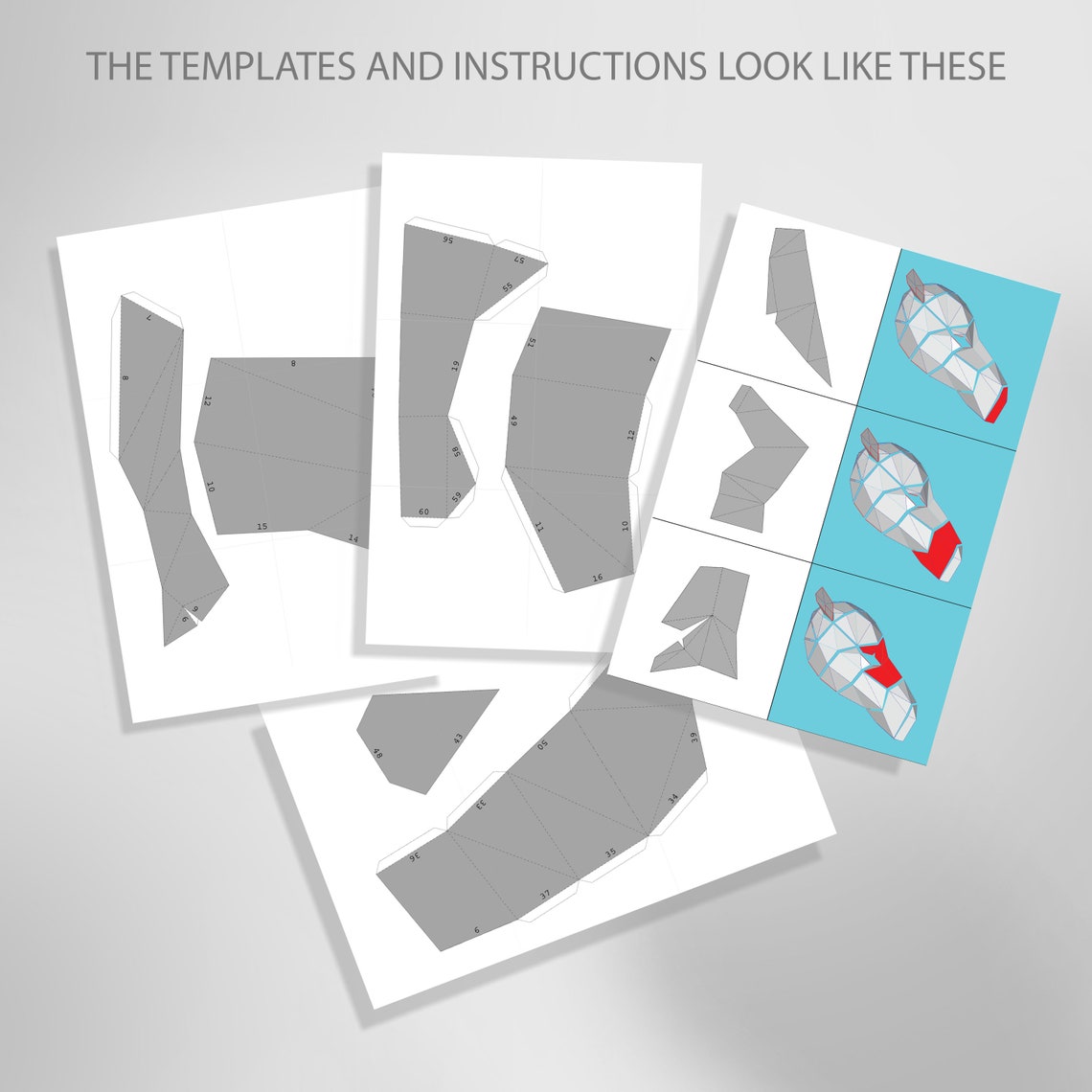 Camel Papercraft Mask, DIY Digital Mask Template, Low Poly 3d Mask,stag ...