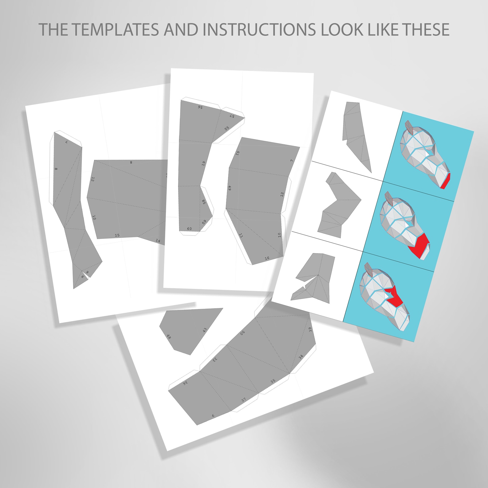 Camel Papercraft Mask, DIY Digital Mask Template, Low Poly 3d Mask,stag ...