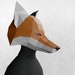 Fox Papercraft Mask, DIY Mask Template, Low Poly 3d Mask, Cosplay Mask ...