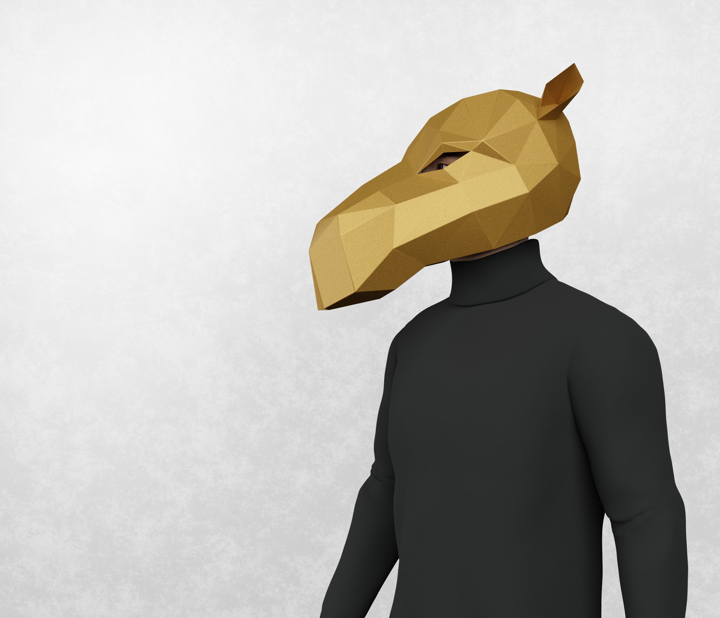 Camel Papercraft Mask, DIY Digital Mask Template, Low Poly 3d Mask,stag ...