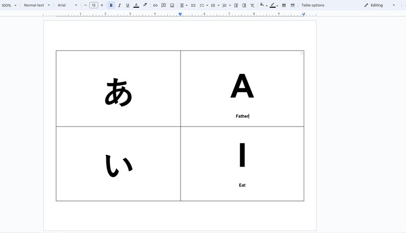 Japanese Hiragana Character Index Cards Printable Template, Study ...