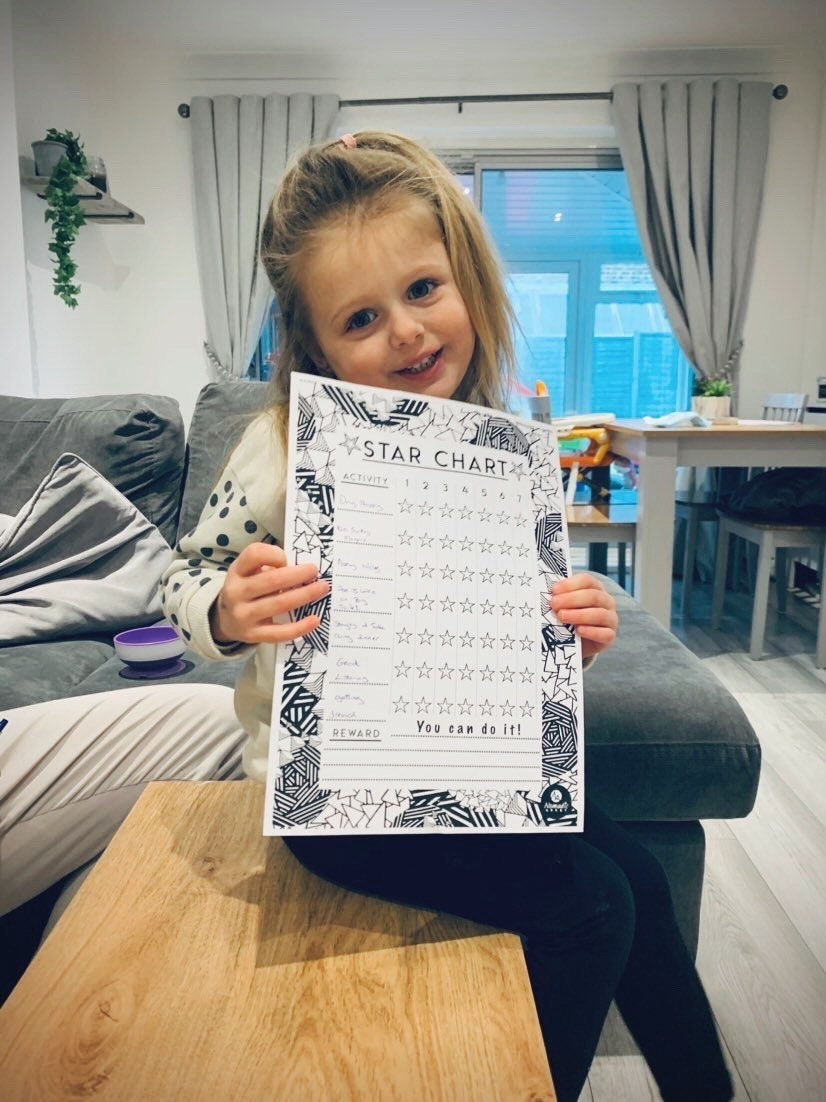 Kids Reward Chart Blank Star Chart Instant PDF Download - Etsy UK