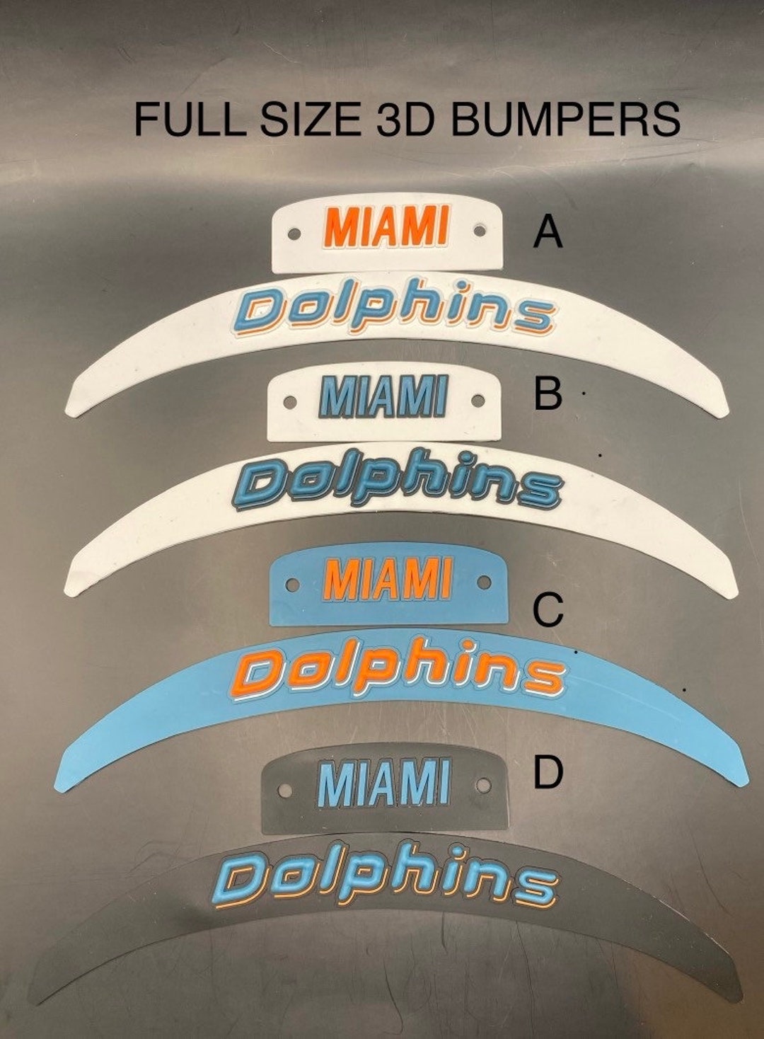 Miami Dolphins Full Size 3D Ridell Speed Pro Bumper Set - Etsy