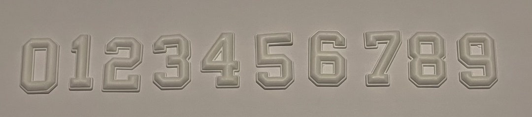 3D Mini Football Helmet Numbers (white) - Etsy