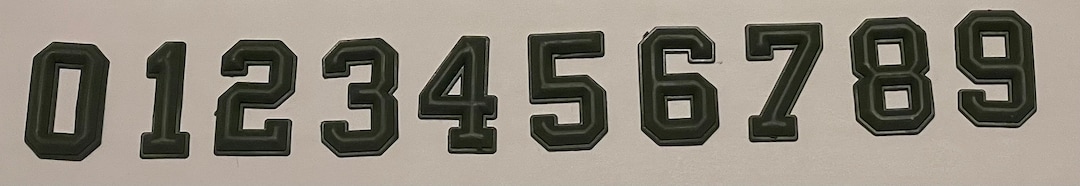 3D Mini Football Helmet Numbers (OD Green) - Etsy