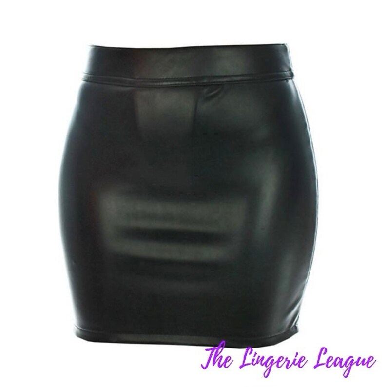 Sexy Lingerie Spank Dress Faux Leather Bdsm Fetish Skirt Thong Etsy