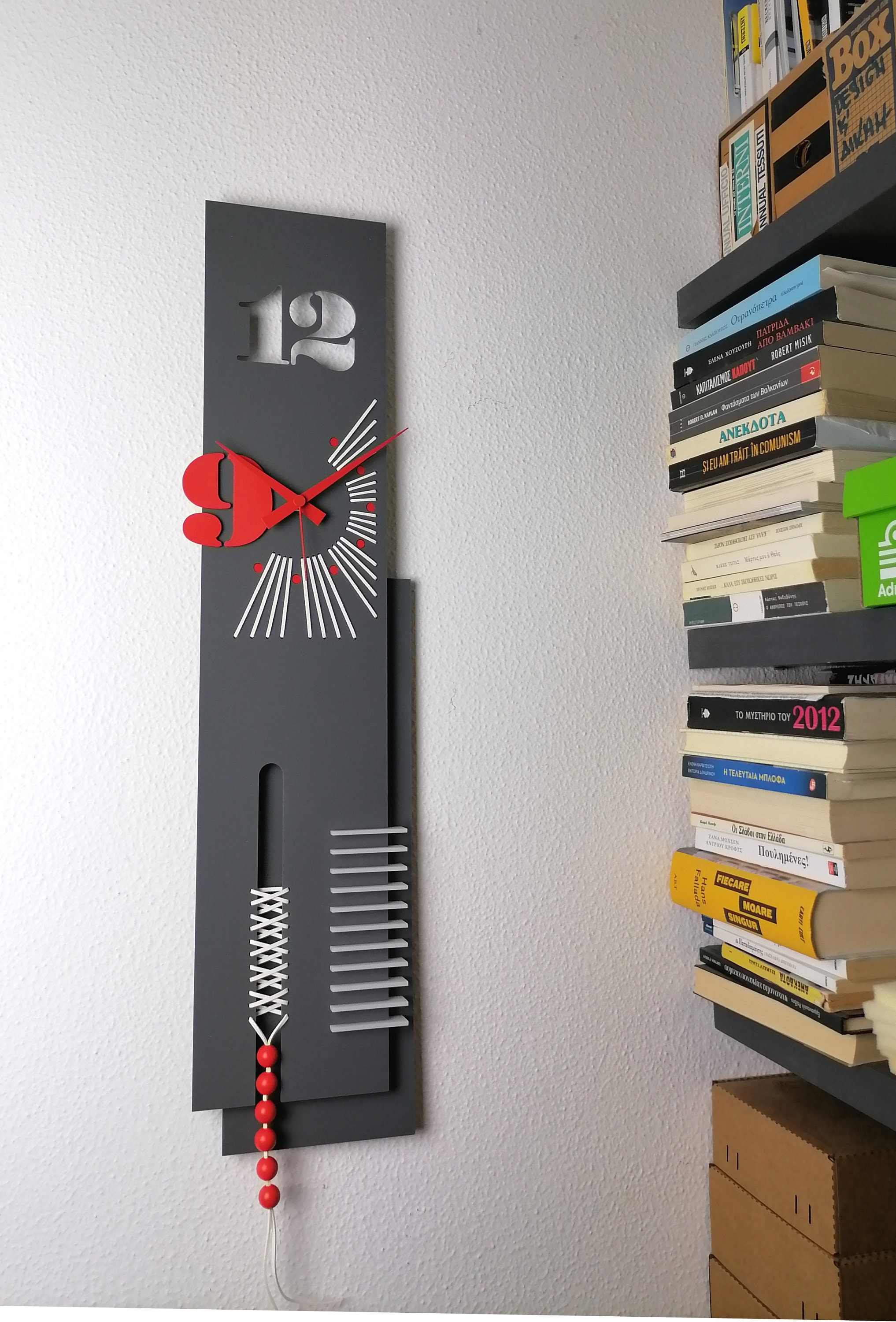 Long, Rectangular Wall Clock, Wall Decoration, Industrial, Modern and ...