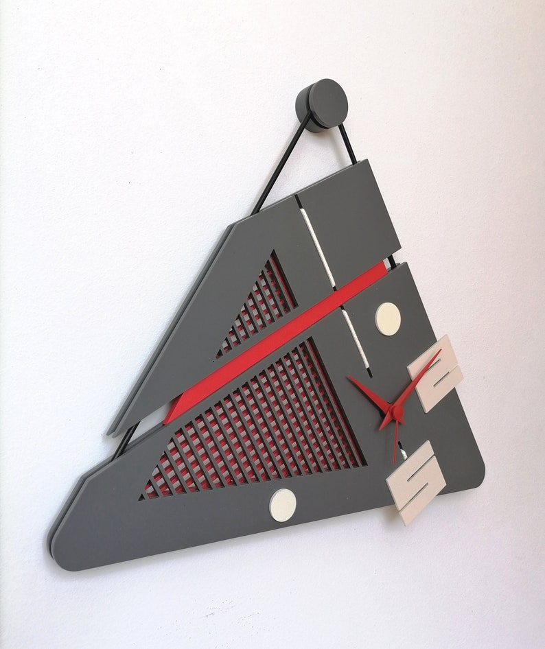 Unique Triangle Wall Clock Handamade - Etsy