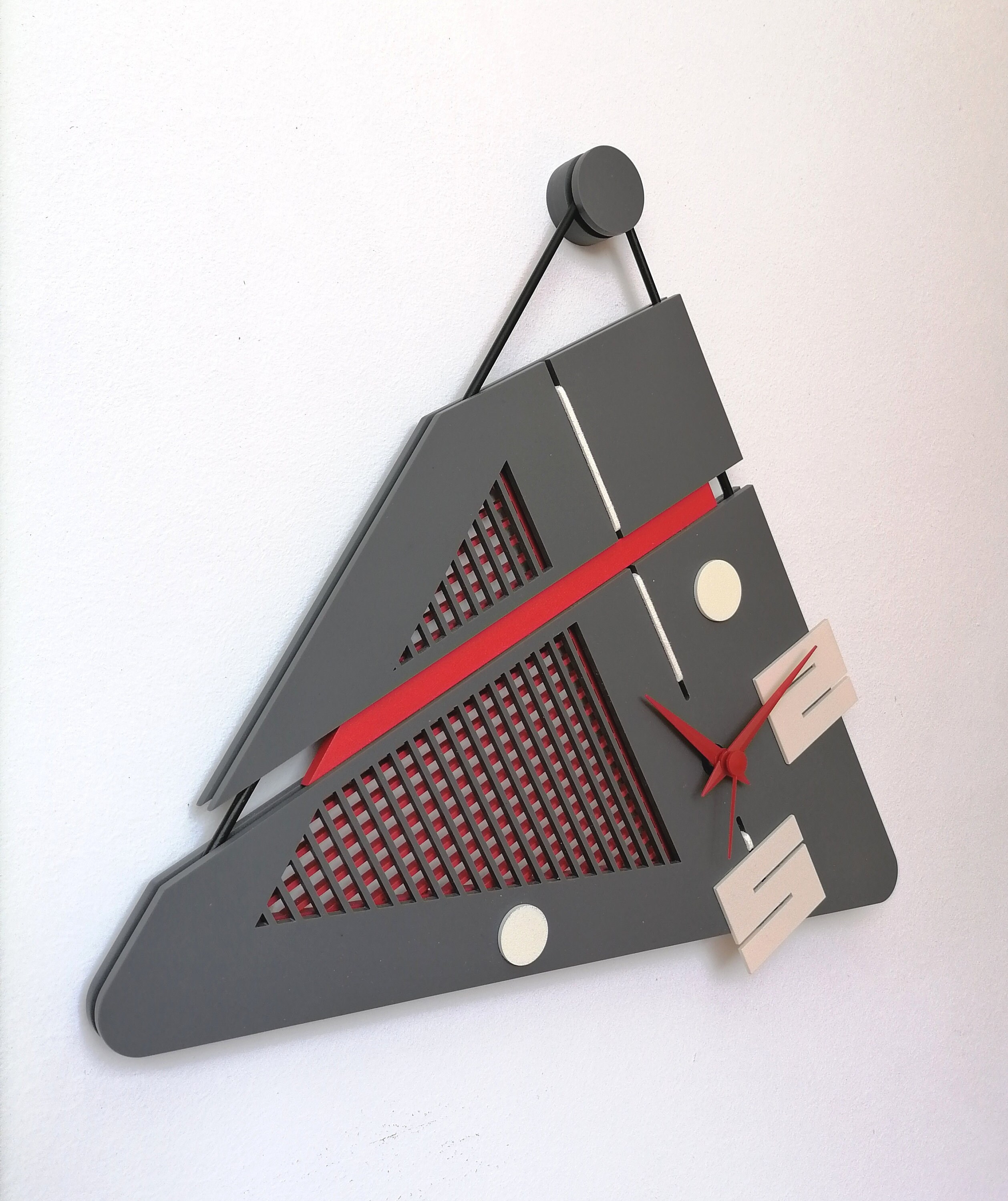 Unique Triangle Wall Clock Handamade - Etsy