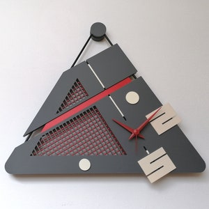 Unique Triangle Wall Clock Handamade - Etsy