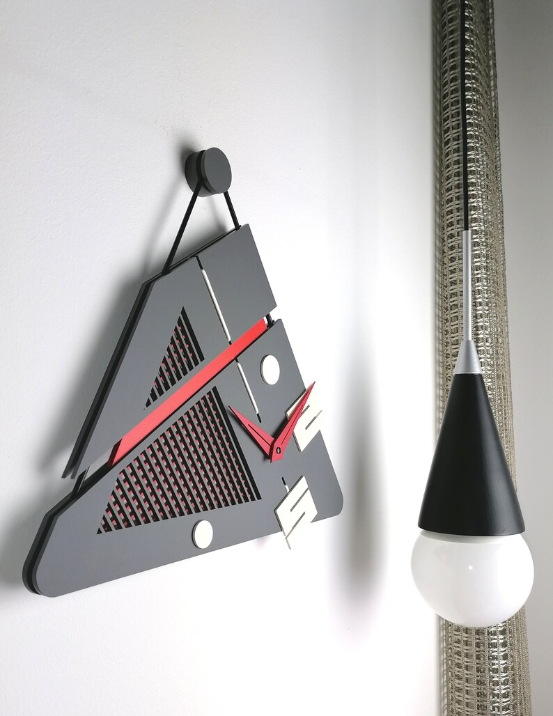Unique Triangle Wall Clock Handamade - Etsy