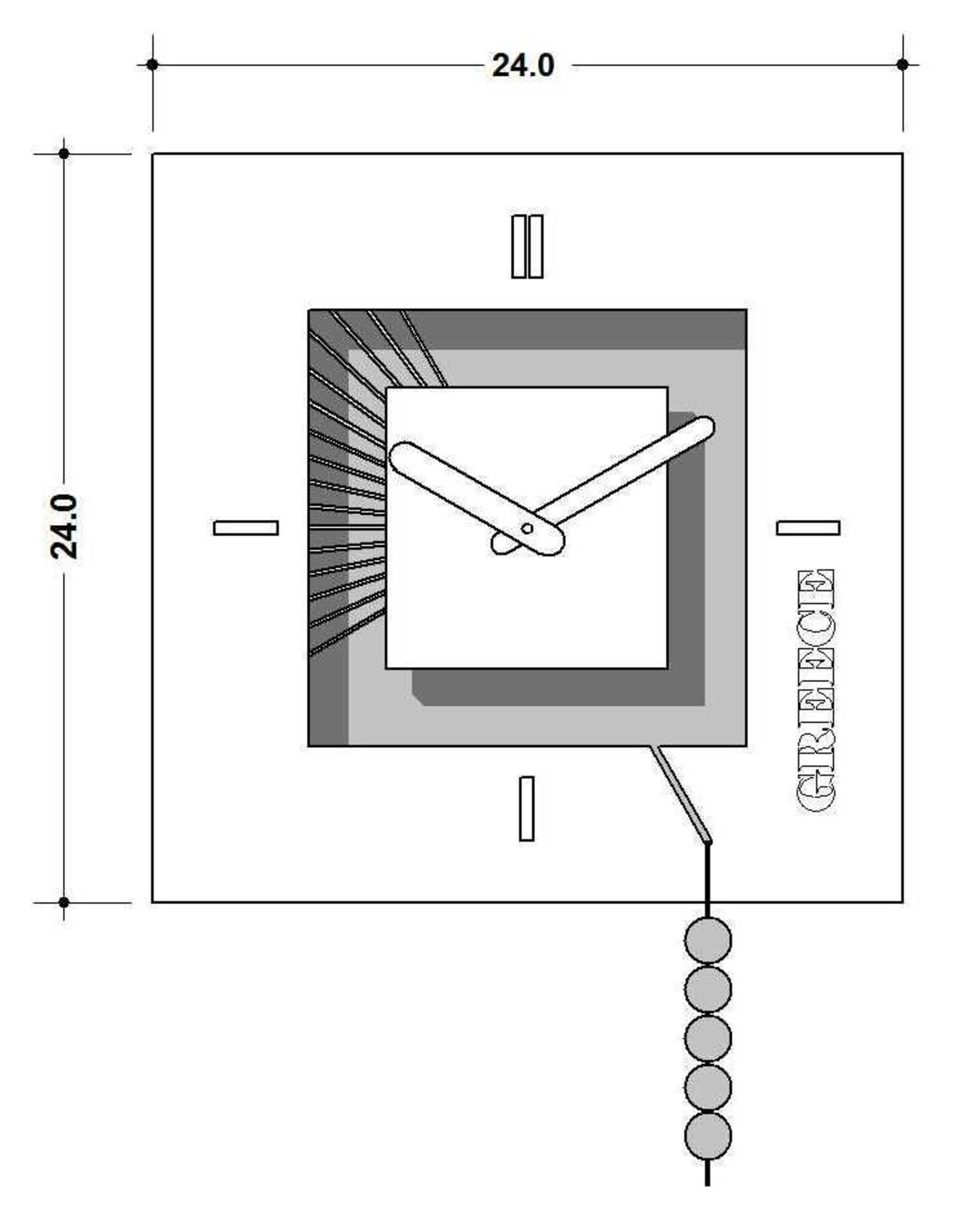 Square Small Wall Clock, Perfect for Gift - Etsy