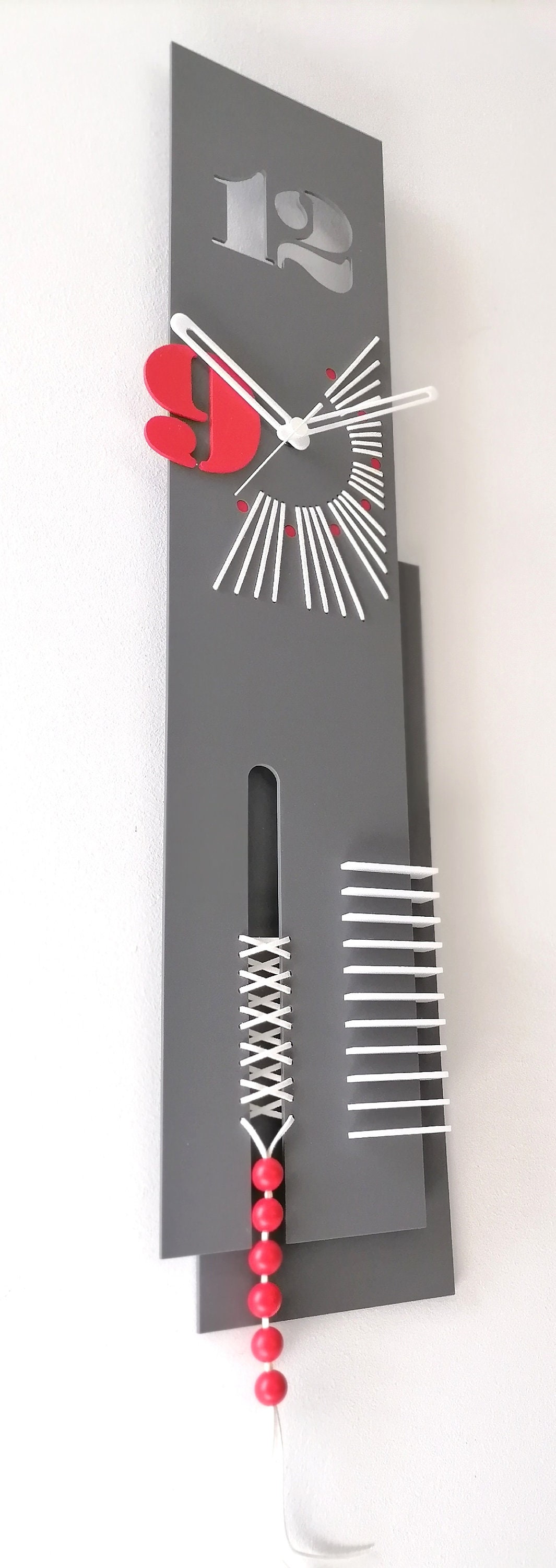 Long, Rectangular Wall Clock, Wall Decoration, Industrial, Modern and ...