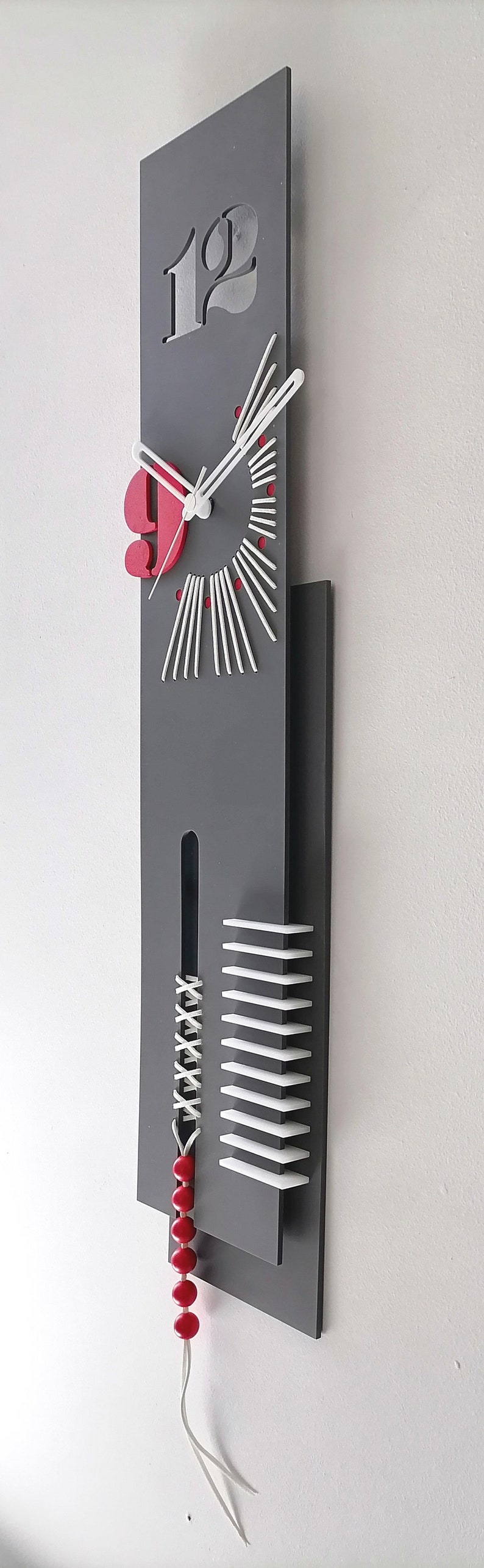 Long, Rectangular Wall Clock, Wall Decoration, Industrial, Modern and ...