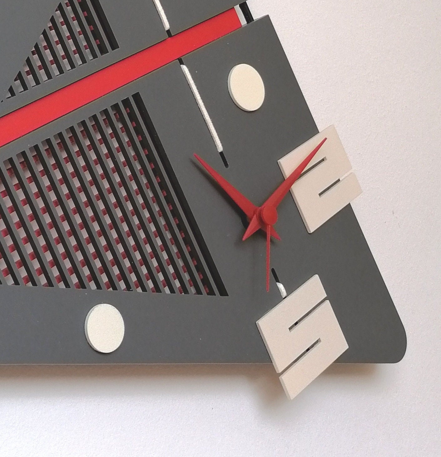 Unique Triangle Wall Clock Handamade - Etsy