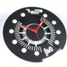 Round Modern Black Wall Clock Industrial Style Gift - Etsy