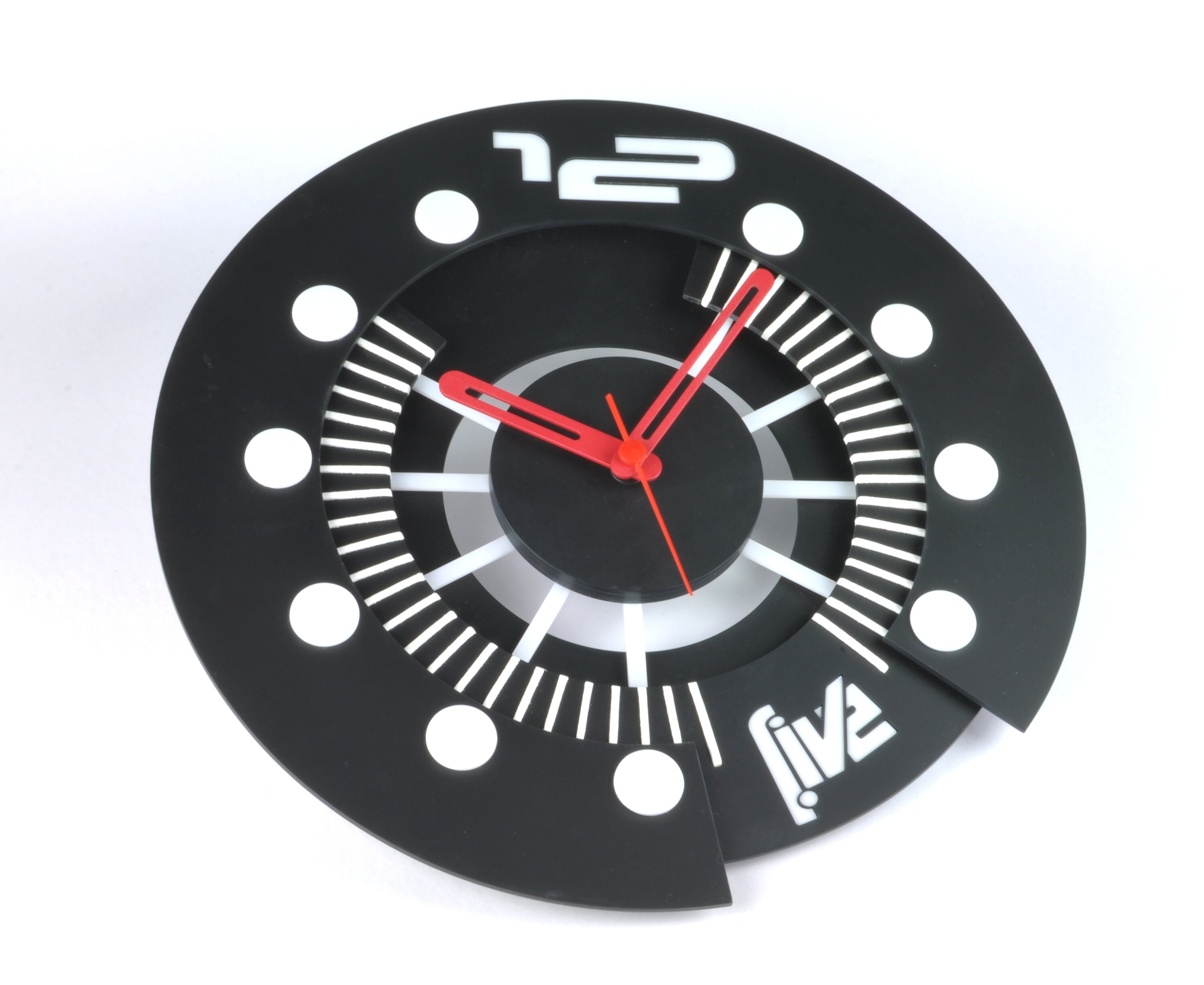 Round Modern Black Wall Clock Industrial Style Gift - Etsy