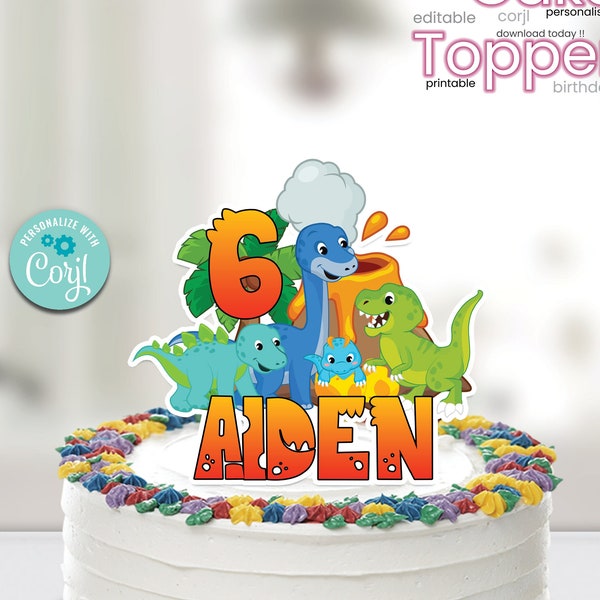 Dino Cake Topper - Etsy