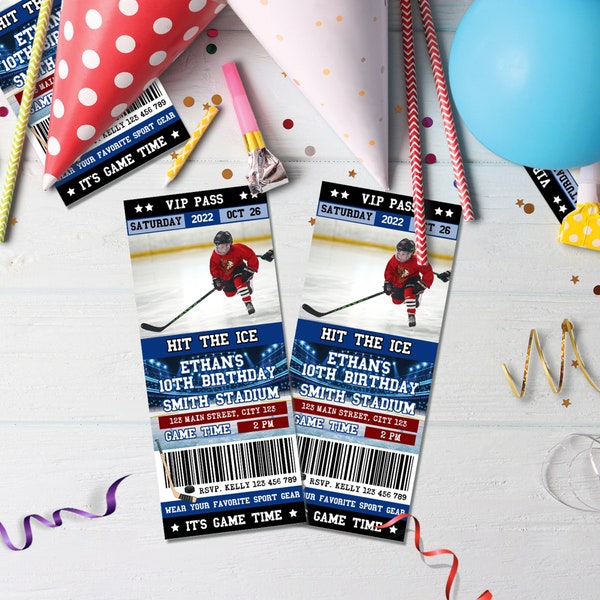 Hockey Invitations - Etsy