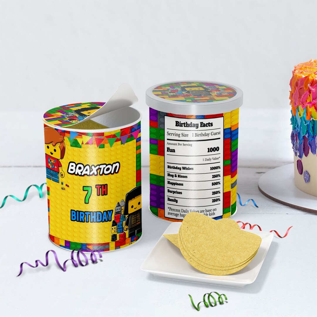 Printable Brick Chips Small Can Label Building Block 1.3oz Mini Chips ...