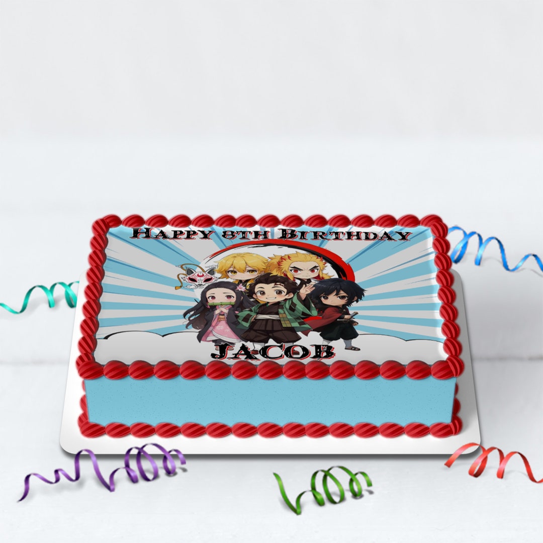 Printable Anime Demon Cake Image Topper Anime Themed Edible Image Sheet ...