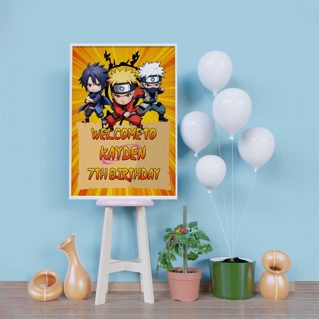 Printable Anime Ninja Welcome Sign Poster Ninja Birthday Sign Ninja ...