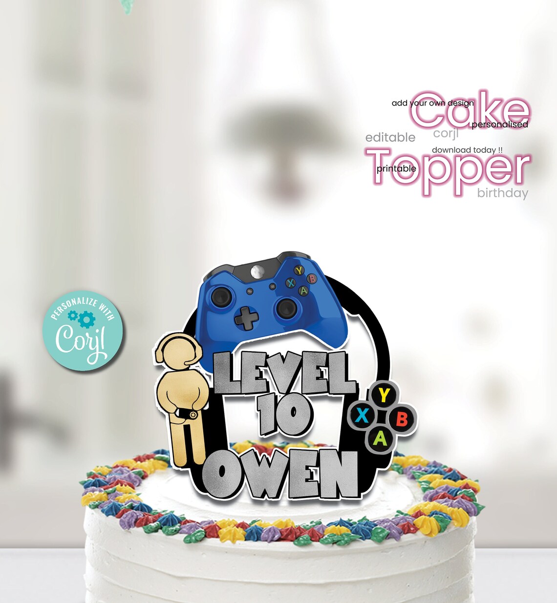 Printable Xbox Cake Topper Controller Game Cake Toppers - Etsy
