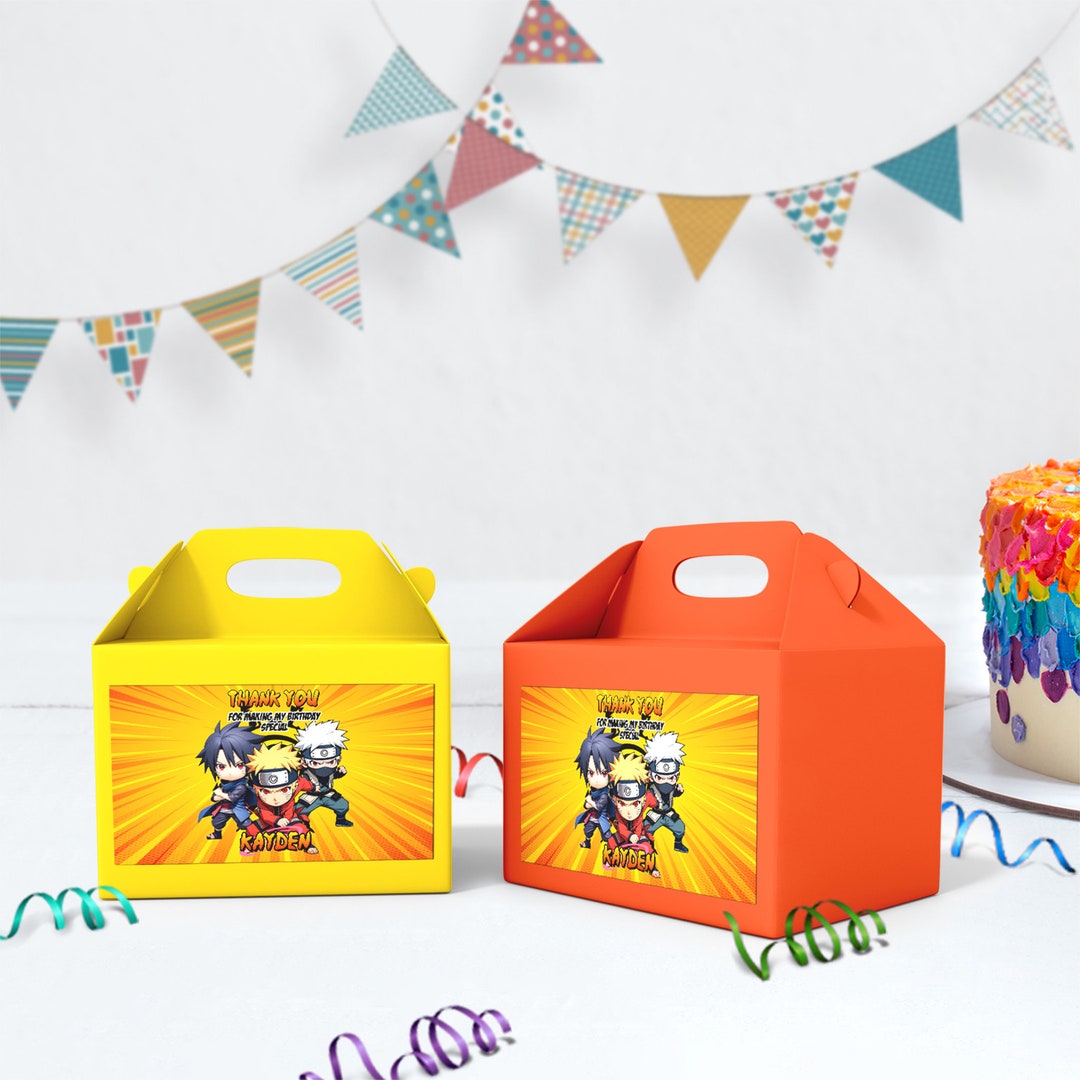 Printable Anime Ninja Gable Box Label Ninja Themed Treat Box Label ...
