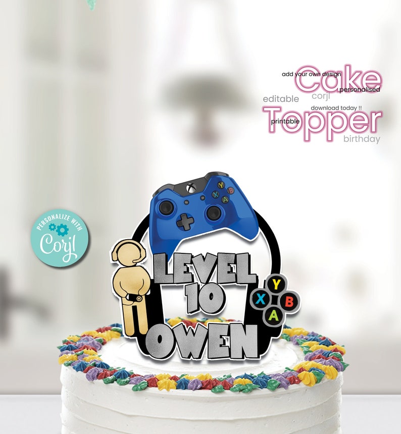 Printable Xbox Cake Topper Controller Game Cake Toppers - Etsy