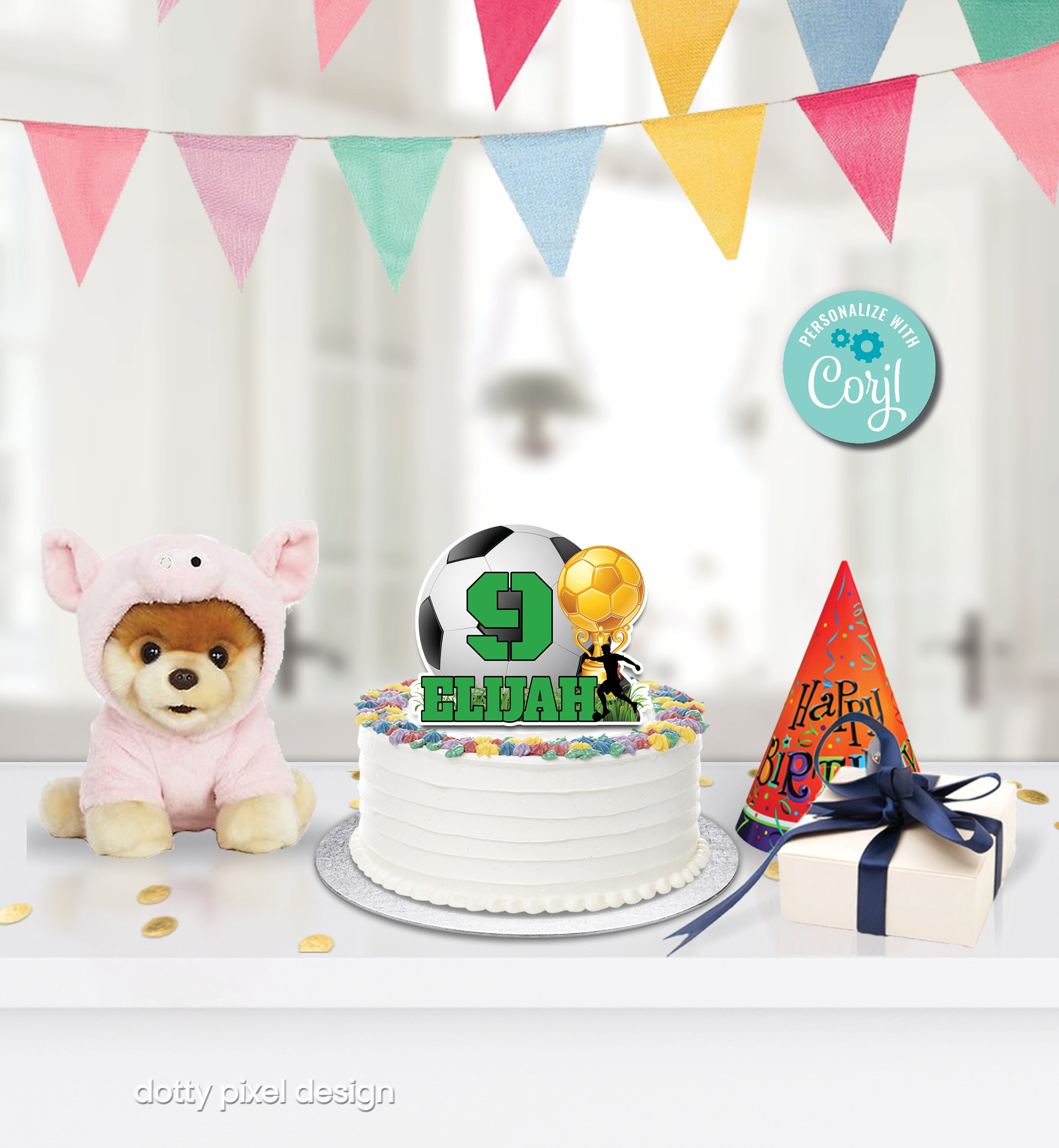 Soccer Cake Topper Printable Personalised Cake Topper Soccer - Etsy Canada